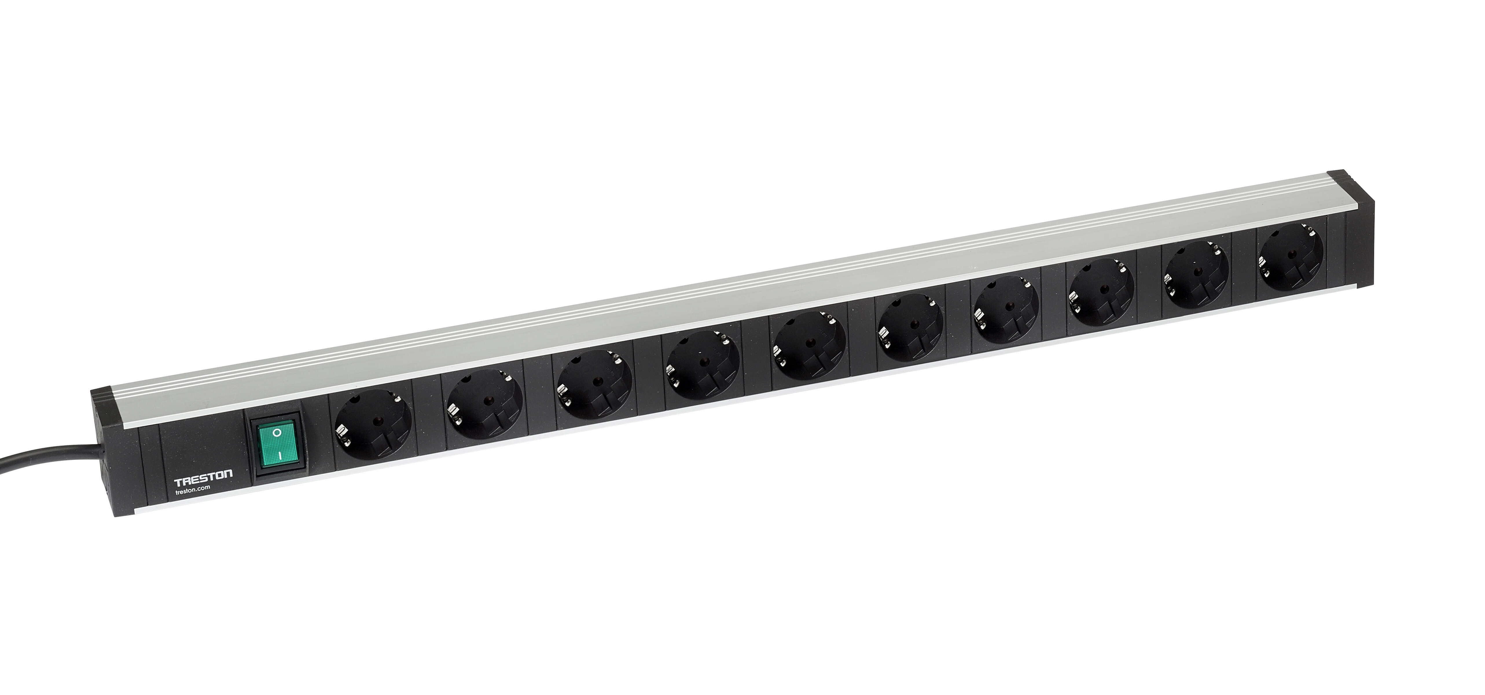 Power Rail 683mm 10 Sockets Switch Treston