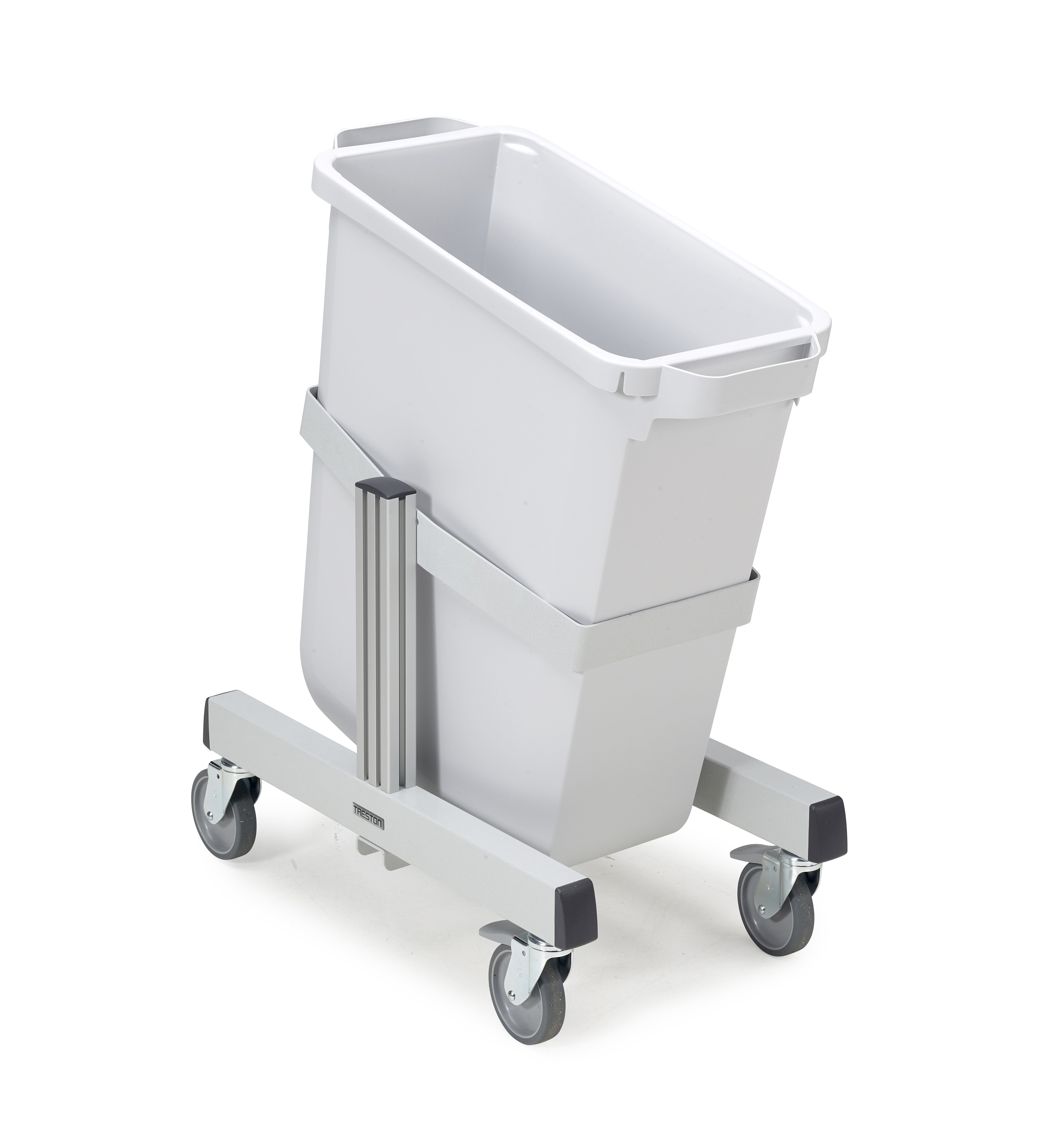 Recycling material trolley with one wastebin | Treston
