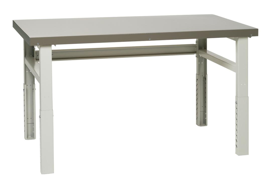 Heavy duty bench 1500x750 steel top adjustable height | Treston