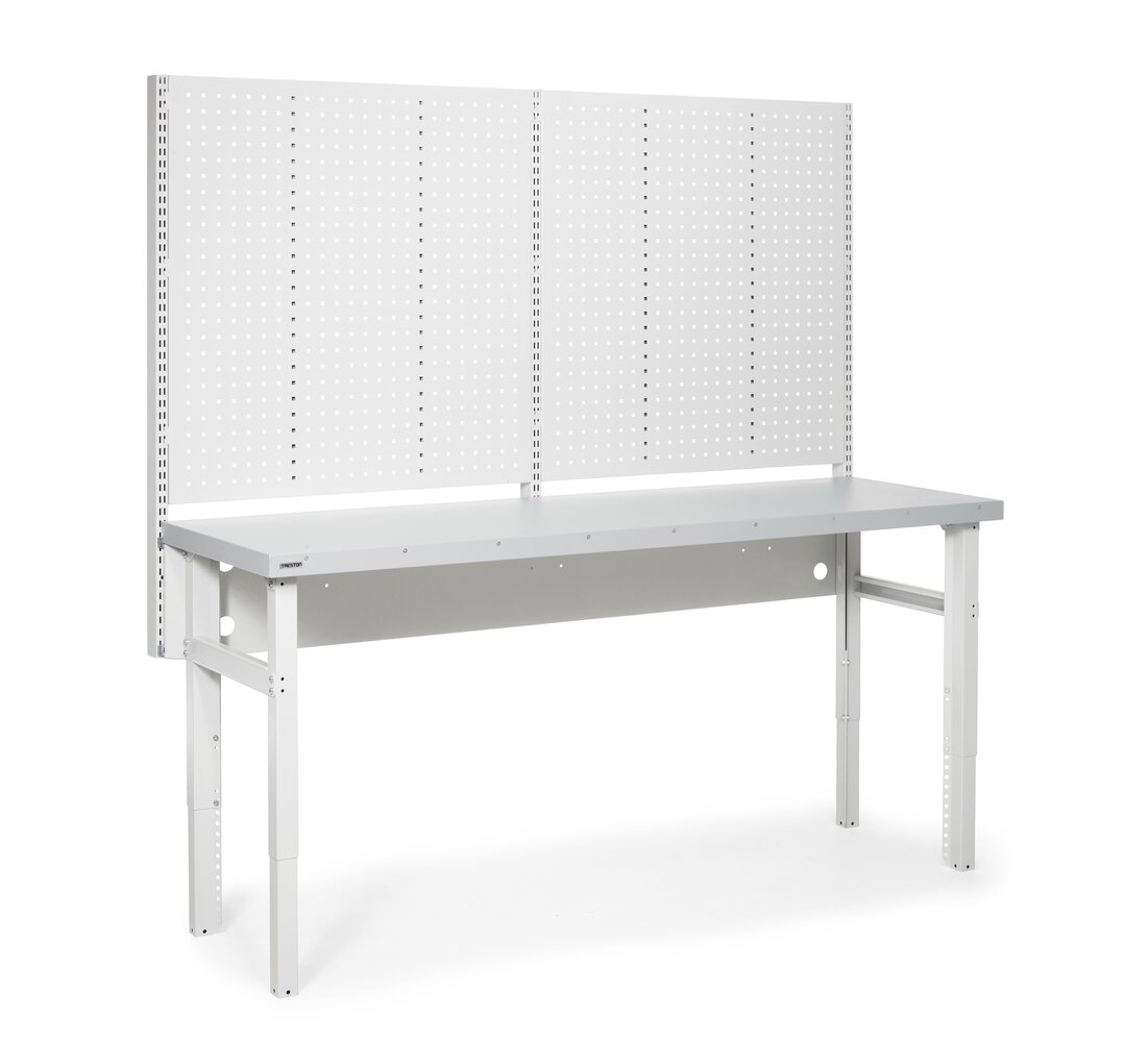 Heavy workbench 2000x630 steel top, perforated panels | Treston