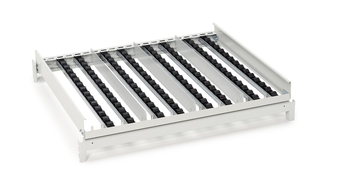 Roller top M900 FiFo Flow Rack rear extension ESD | Treston
