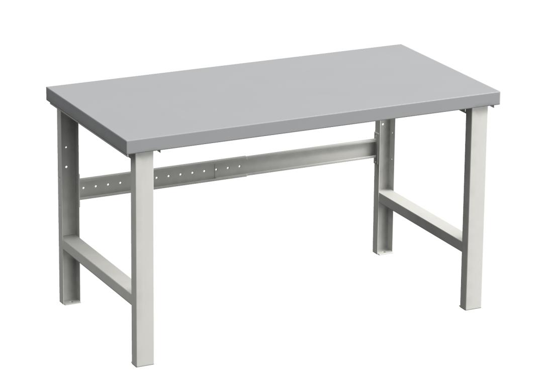 Workshop bench, heavy duty 1500x750 steel top (3mm) fixed he | Treston