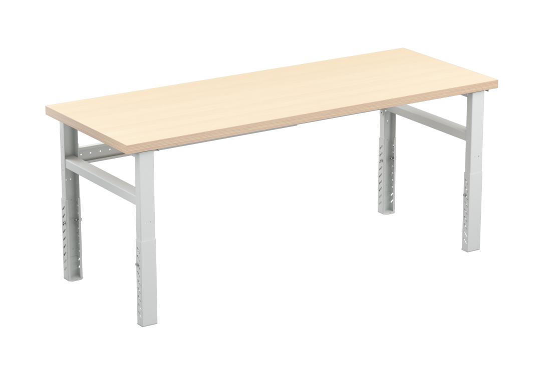 Workshop bench, heavy duty 2250x750 multiplex wooden top adj | Treston